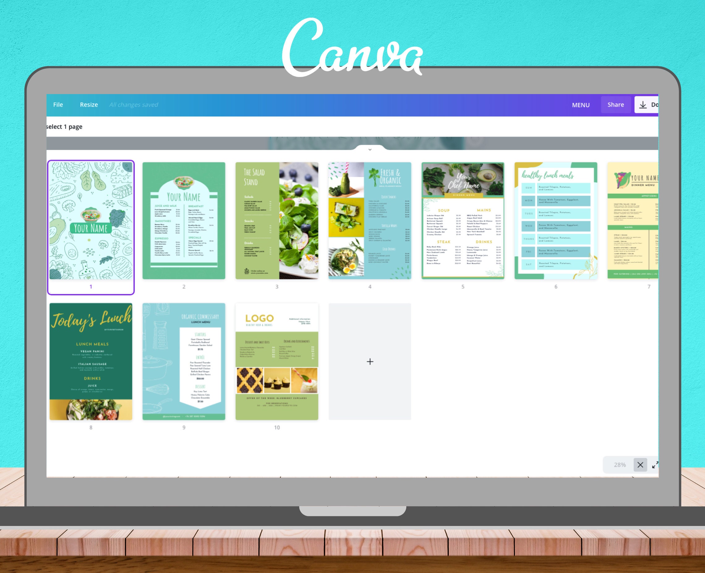 Chef & Restaurant Menu Template Canva Menu Template | Etsy