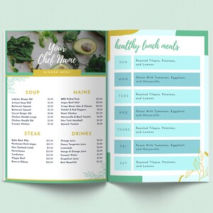 Chef & Restaurant Menu Template | Canva Menu Template | Editable Menu ...