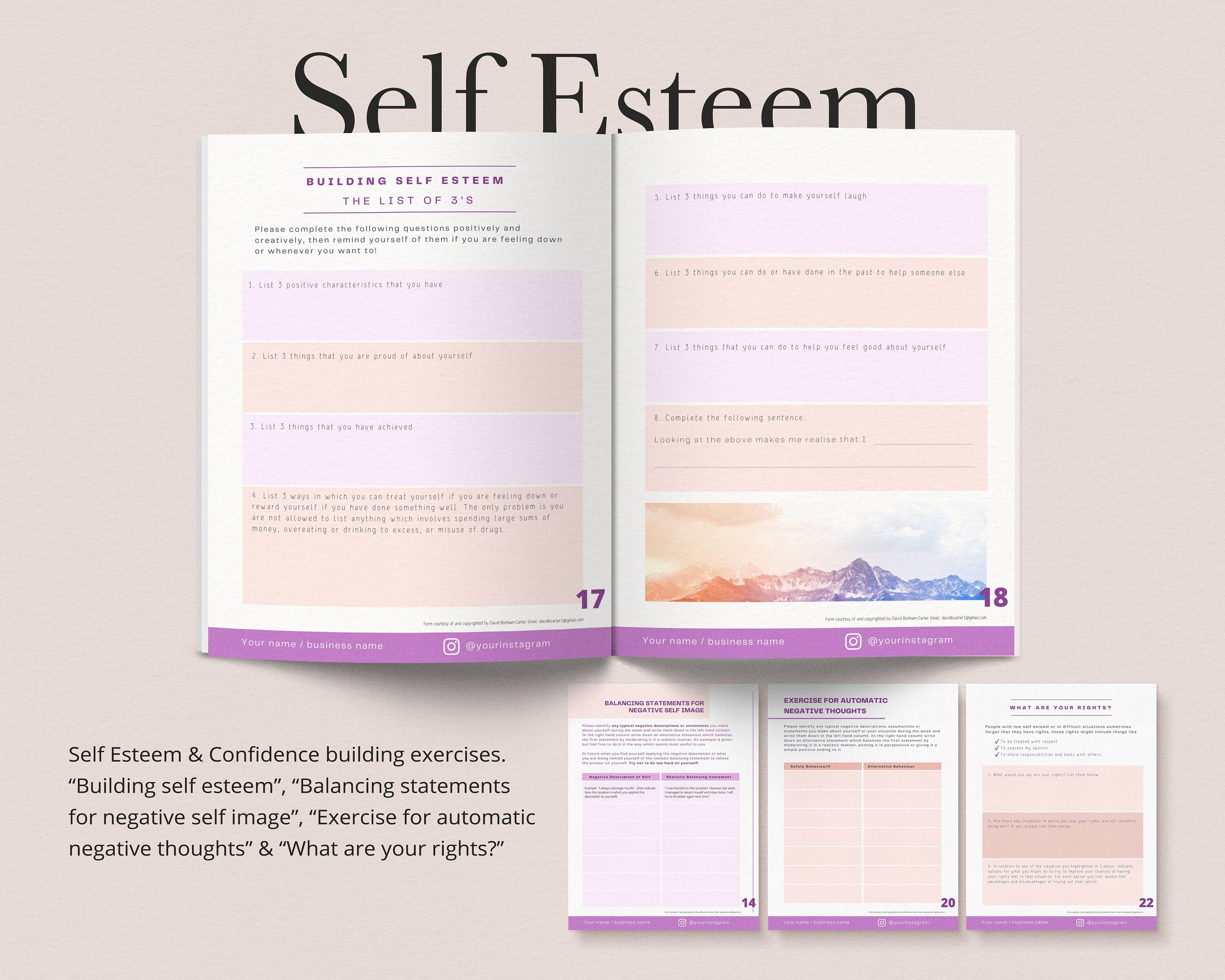 Life Coaching Exercises Ebook Coach Template Worksheet | Etsy