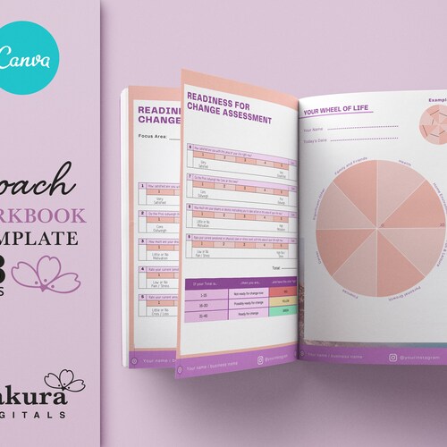 Life Coaching Worksheet. Coach Tools Ebook Editable in Canva. | Etsy