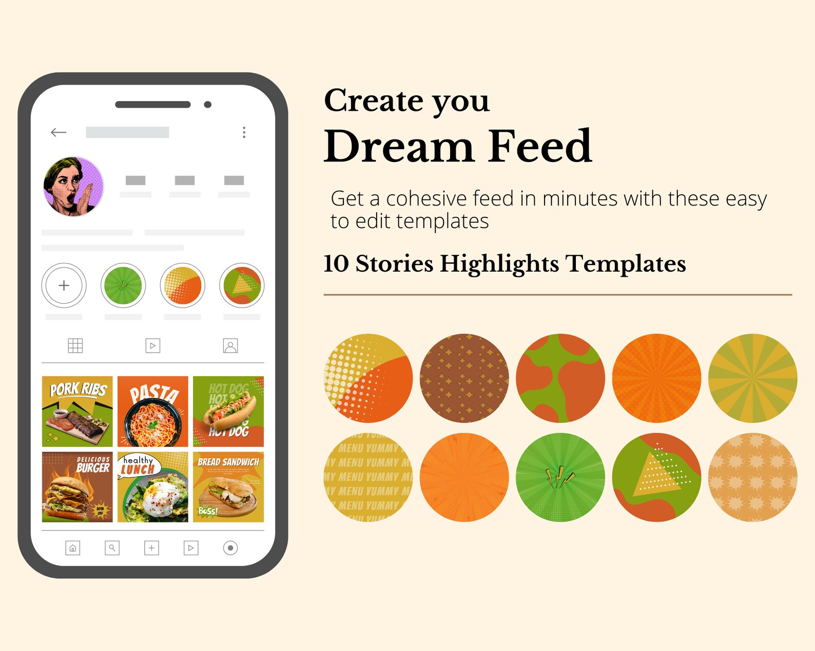 Instagram Templates: Tasty Food for Canva, Chef Template, Food Bloggers ...