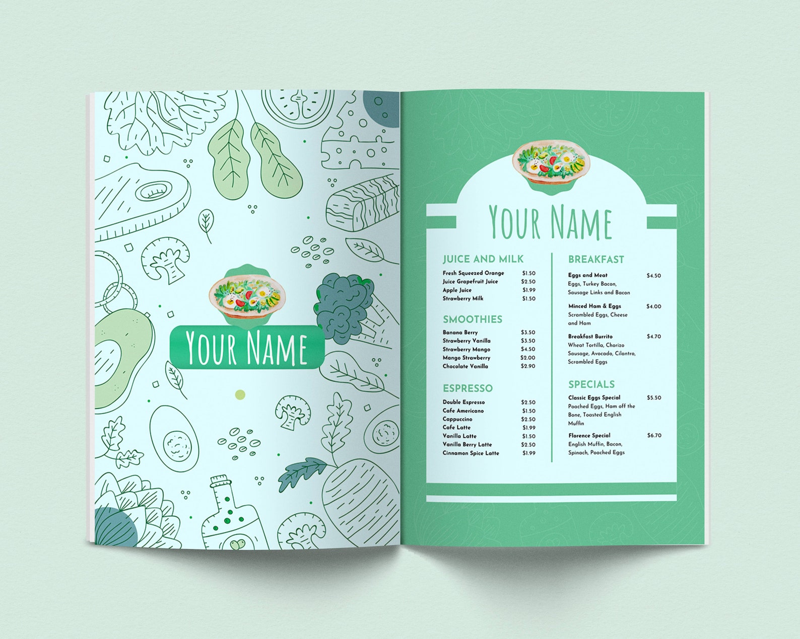 Chef & Restaurant Menu Template Canva Menu Template Editable Menu ...
