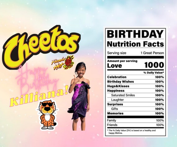 Hot Cheetos Theme Happy Birthday Hot Cheetos Banner Custom DIGITAL ...