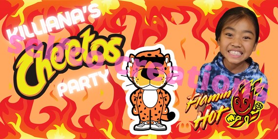 Hot Cheetos Theme Happy Birthday Hot Cheetos Banner Custom DIGITAL ...