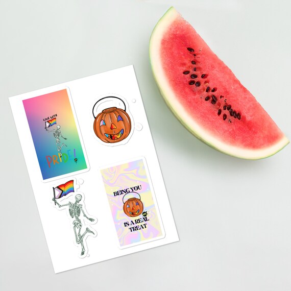 Spooky Pride Pack Skeleton LGBTQI Sticker Sheet | Etsy