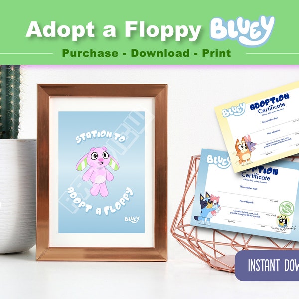 Adopt a Floppy Certificate - Etsy