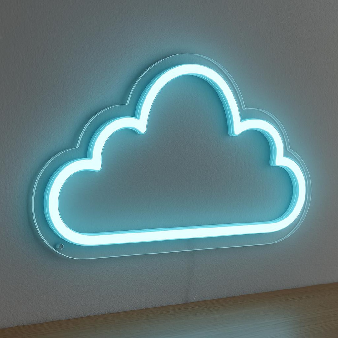 Cloud-shaped Soft Custom Neon Sign, Dreamy Whimsical Personalized LED ...