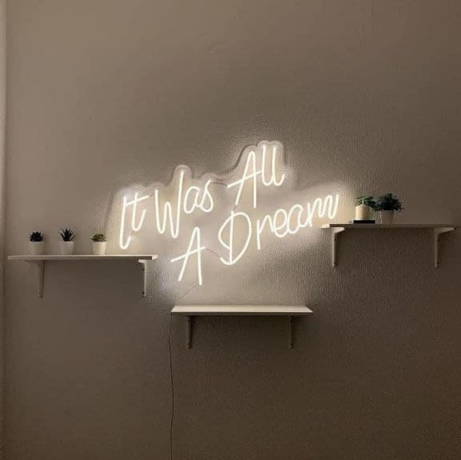 Dreamy Nostalgic Custom Neon Sign, Soft Aesthetic Personalized LED ...