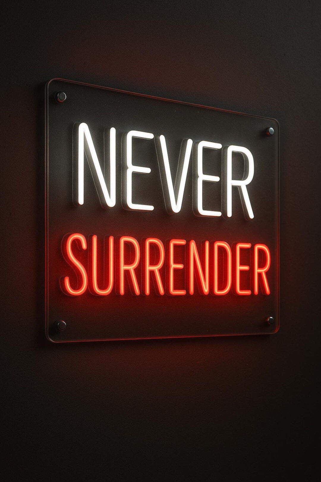 Bold Motivational Custom Neon Sign, Gritty Powerful Personalized LED ...