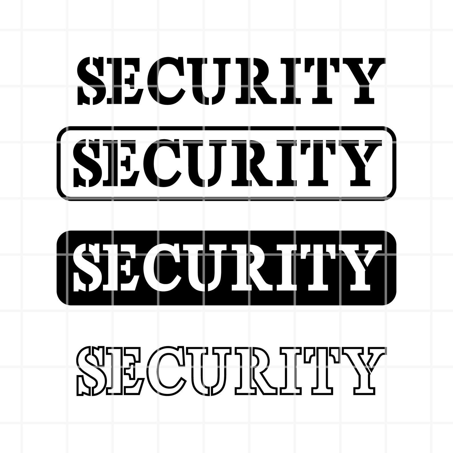 Security Stencil SVG Cut File, Cricut & Silhouette (digital Download ...