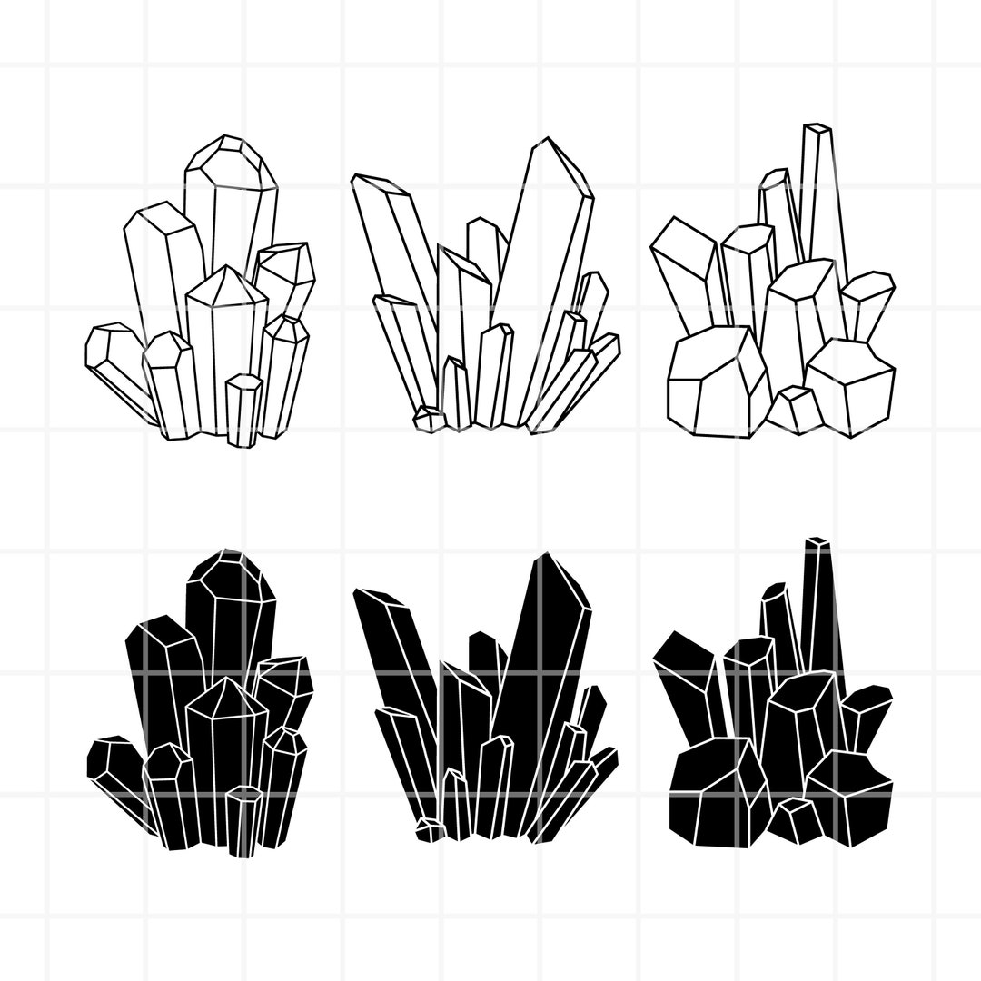 Crystals SVG. Crystals Png. Crystals Cut File. Crystals Clipart ...