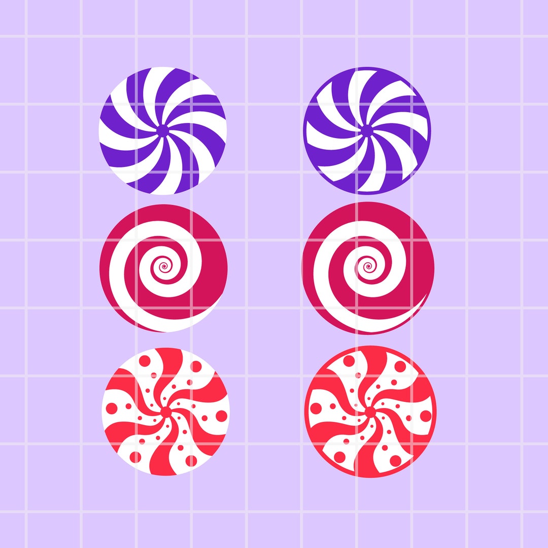 Christmas Peppermint Candy SVG Clipart Set (digital Download) - Etsy