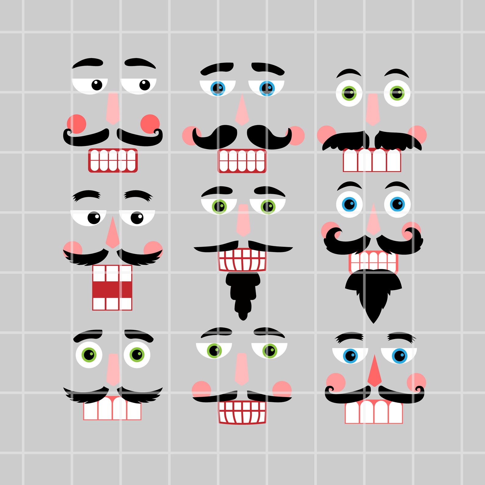 Nutcracker Face SVG. Nutcracker Face Png. Nutcracker Face Clipart ...