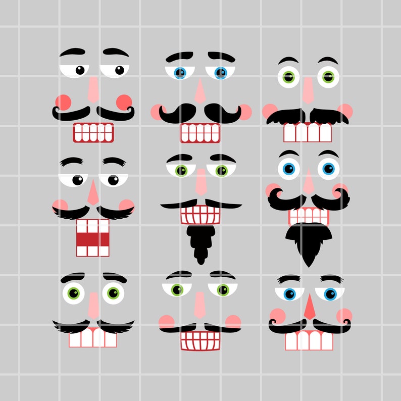 Nutcracker Face SVG. Nutcracker Face Png. Nutcracker Face Clipart ...