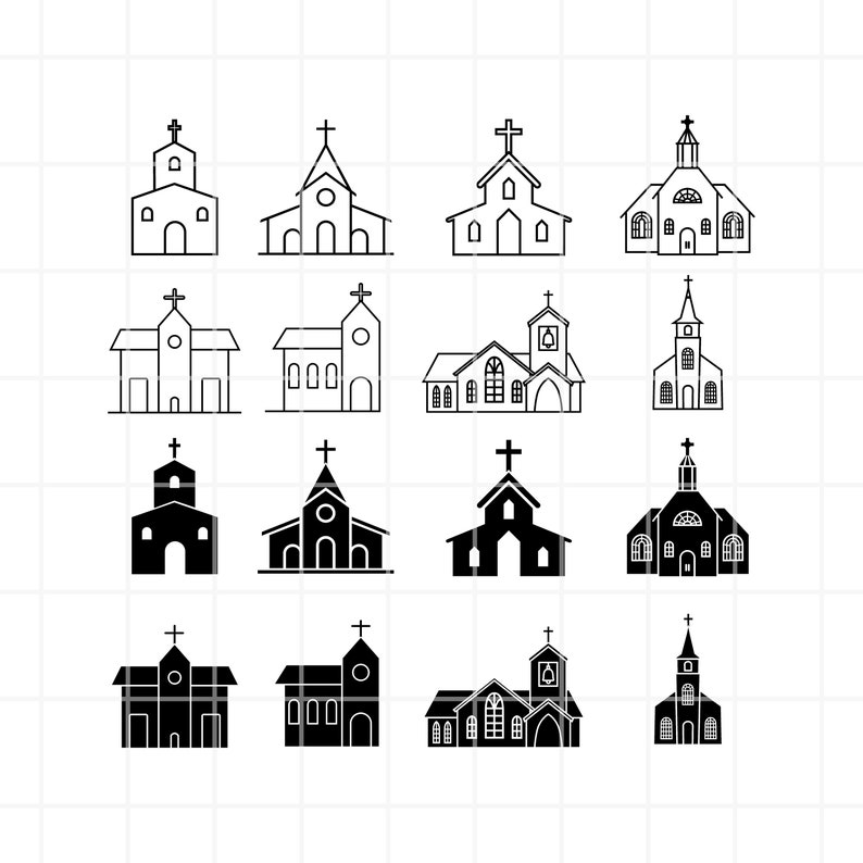 Church SVG. Church Png. Church Cut File. Church Cilpart. Church Cutting ...