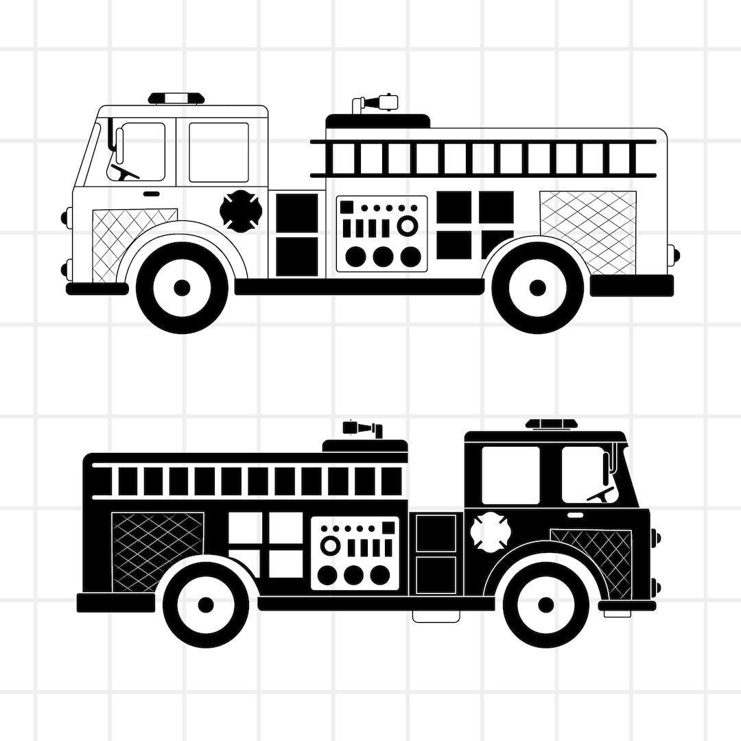 Fire Truck SVG. Fire Engine Svg. Fire Truck Png. Fire Engine Png. Fire ...