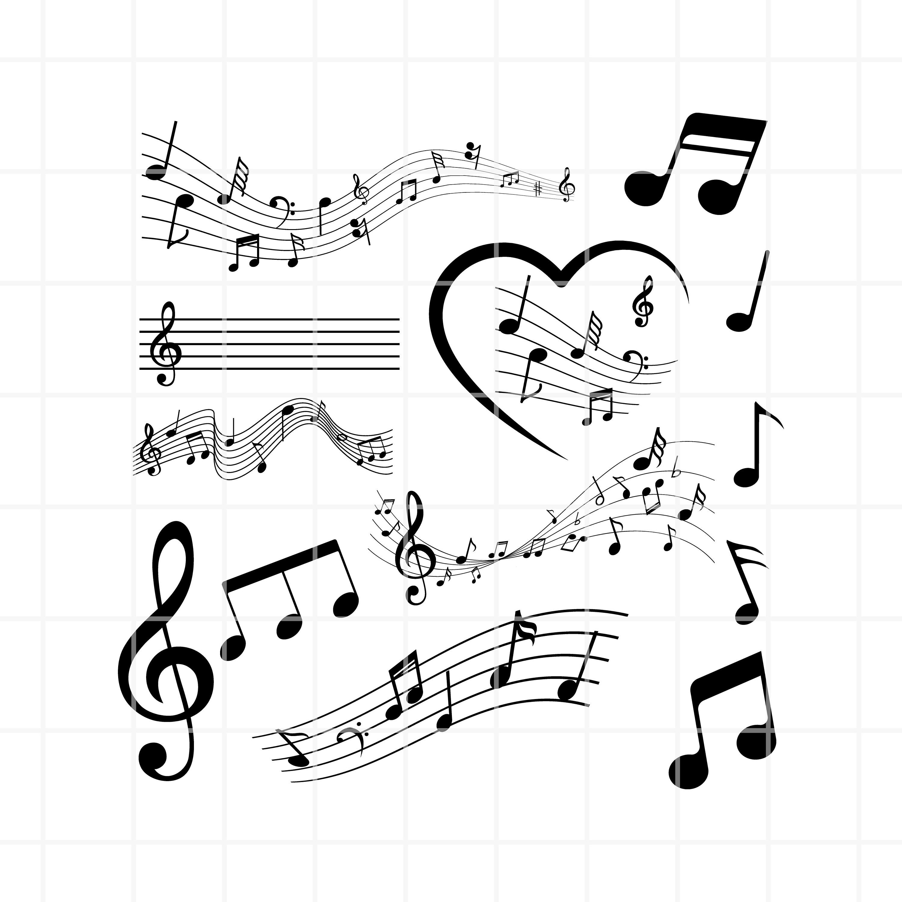 Musical Notes Svg. Music Keys Svg. Music Silhouette Svg. Musical Notes ...