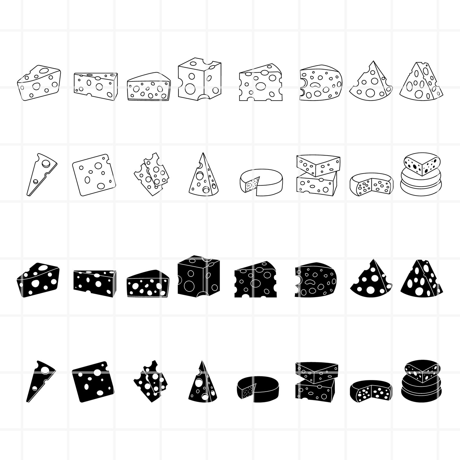 Cheese SVG. Cheese Png. Cheese Clipart. Cheese Cut File. Cheese Cutting ...