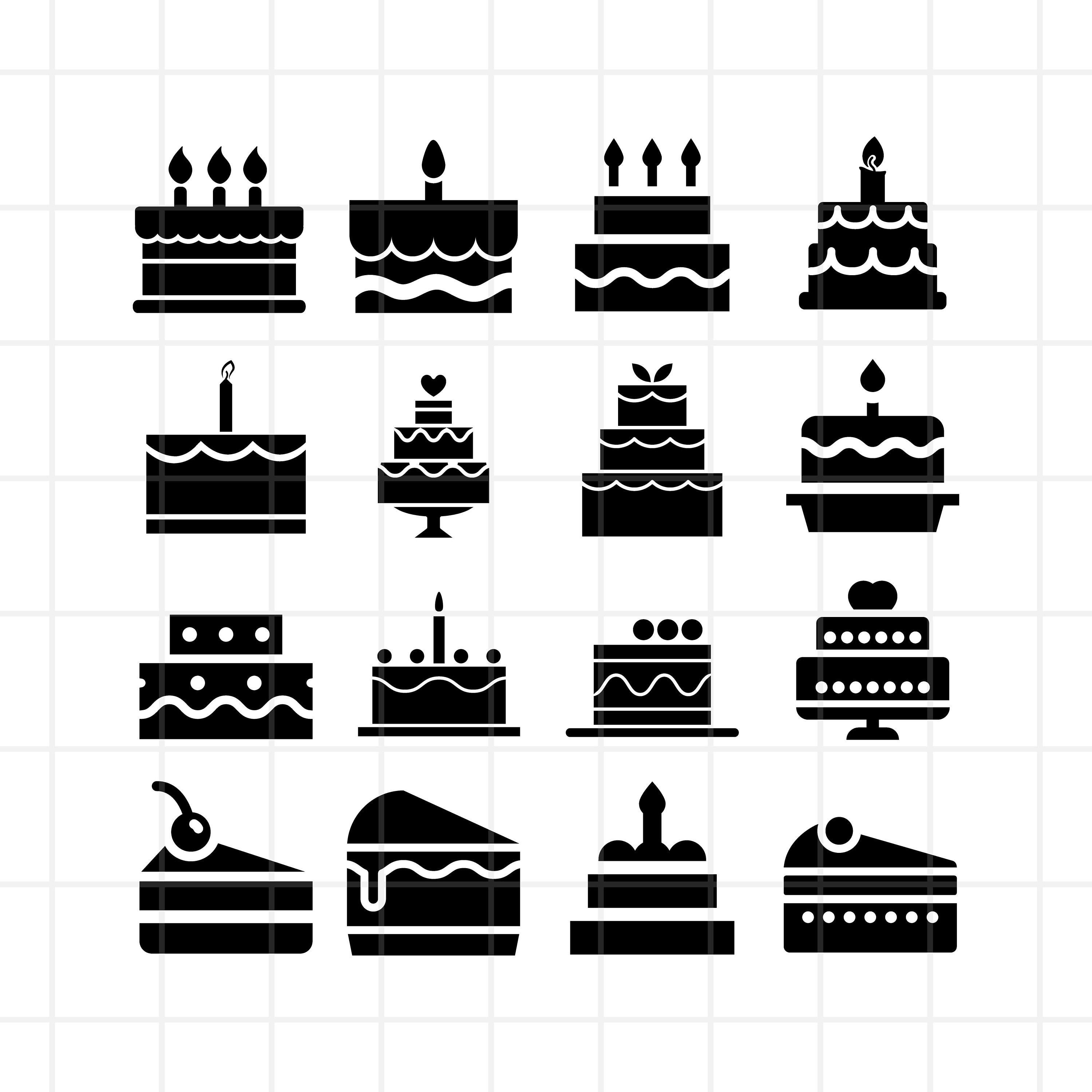 Birthday Cake SVG Bundle. Birthday Cake SVG. Birthday Cake Clipart. Cut ...
