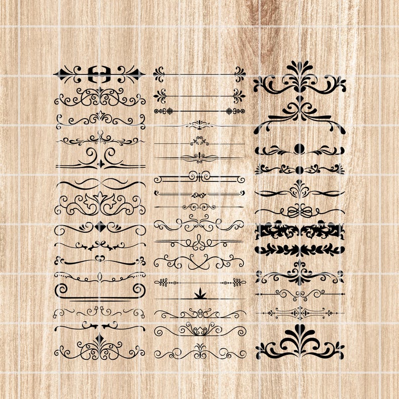 Ornate Borders SVG. Ornate Borders Png. Ornate Borders Cut File. Ornate ...