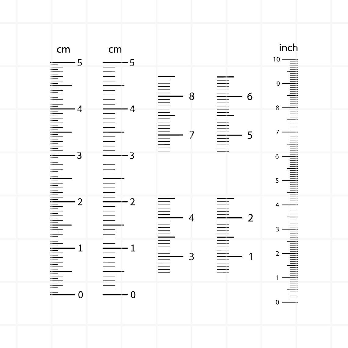 Inch and Centimeter Ruler Svg. Growth Chart Svg. Inch Ruler Svg. Growth ...