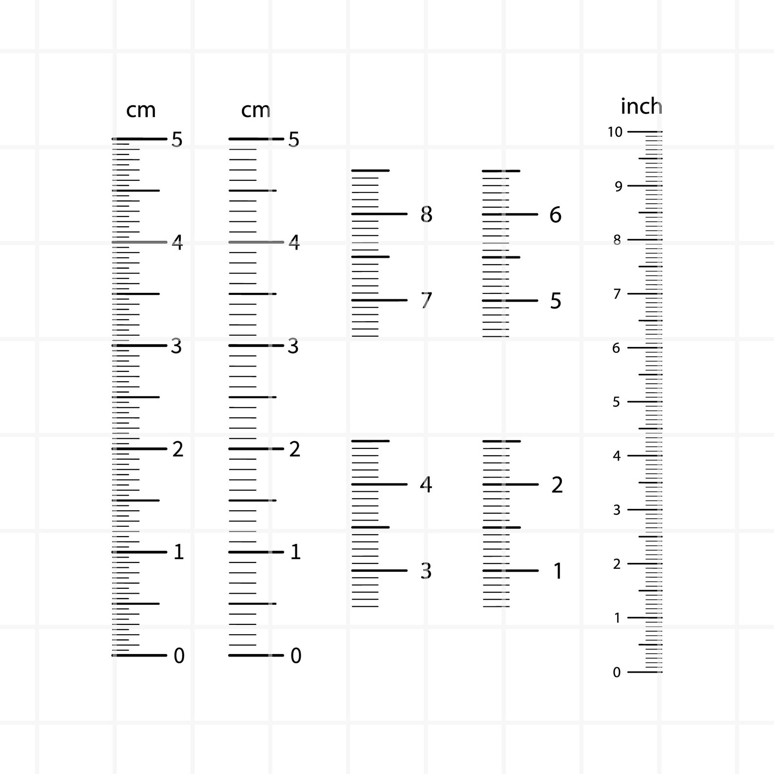 Inch and Centimeter Ruler Svg. Growth Chart Svg. Inch Ruler Svg. Growth ...