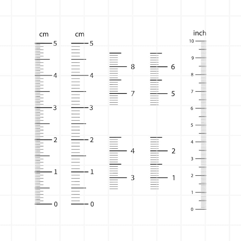 Inch and Centimeter Ruler Svg. Growth Chart Svg. Inch Ruler Svg. Growth ...