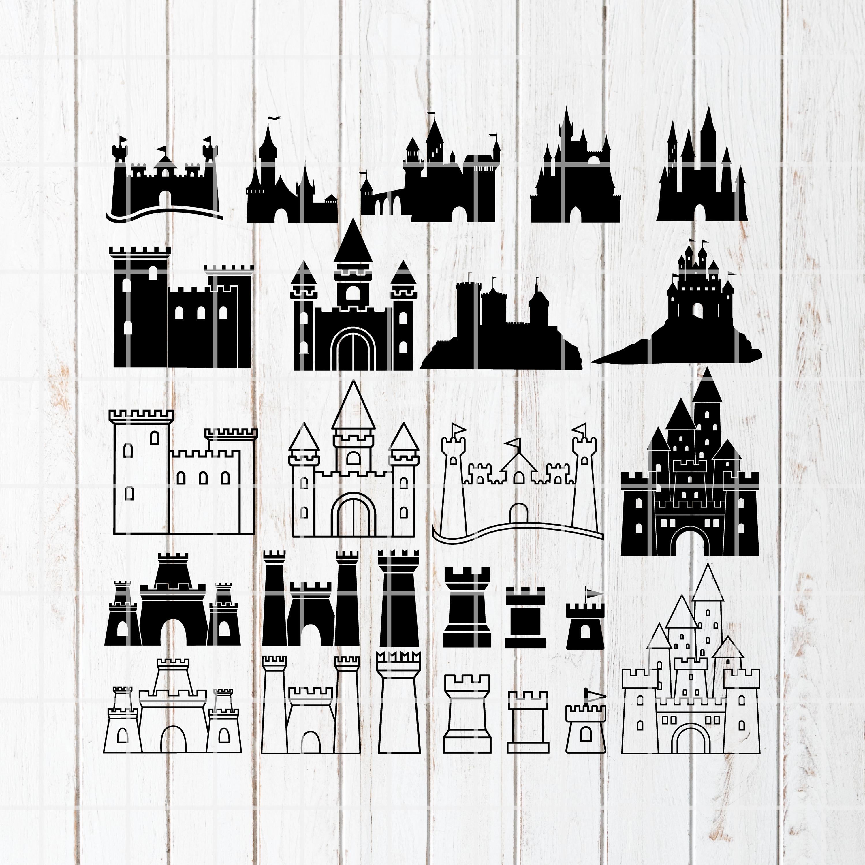 Castle SVG. Castle Png. Castle Cut File. Castle Clipart. Castle Cutting ...