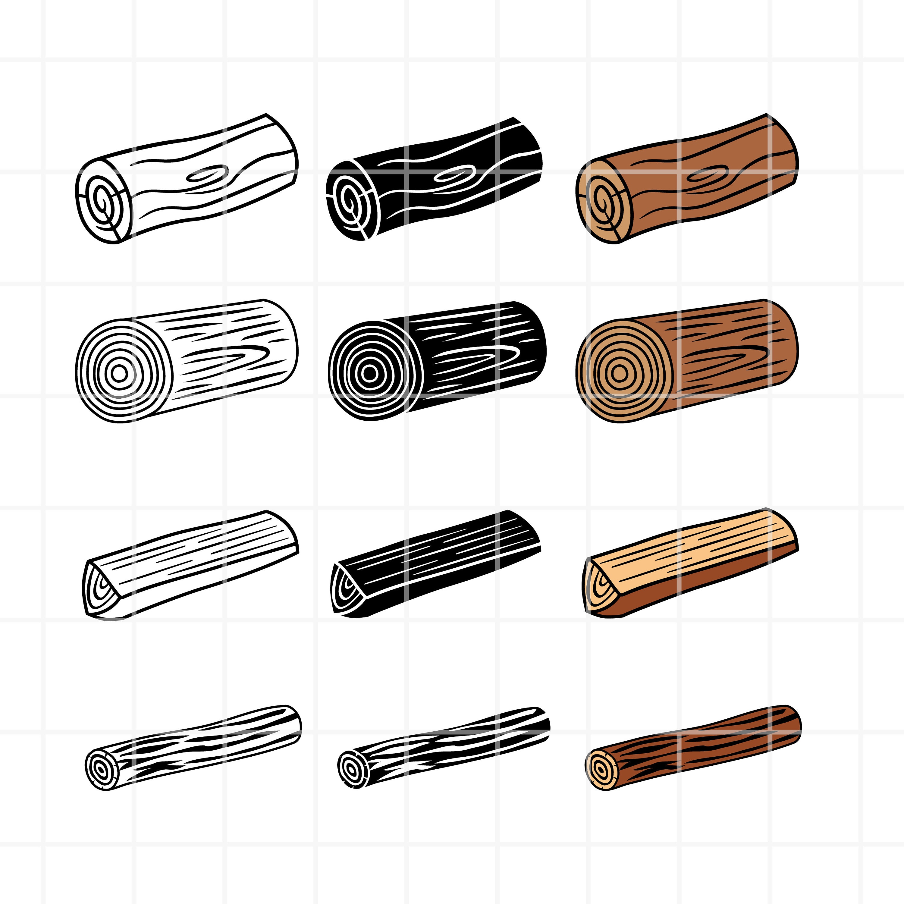 Wooden Log SVG. Wooden Log Png. Wooden Log Cut File. Wooden Log Cutting ...
