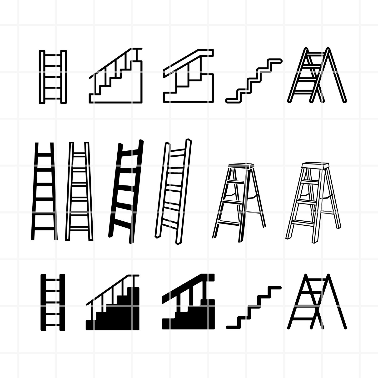 Ladder SVG. Ladder Png. Ladder Clipart. Ladder Cut File. Ladder Cutting ...