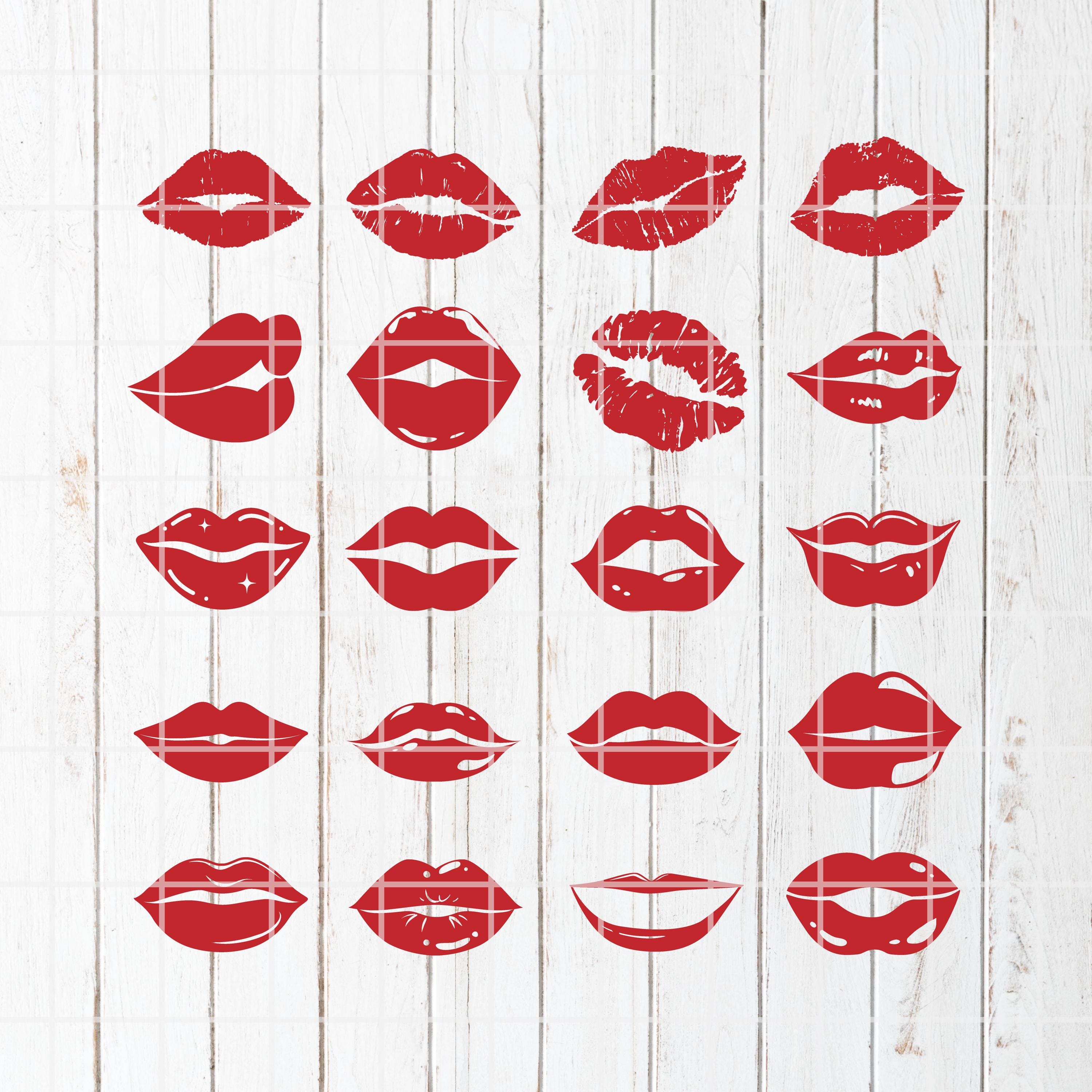 Lips SVG. Lips Png. Lips Clipart. Lips Cut File. Lips Cutting Set. Lips ...