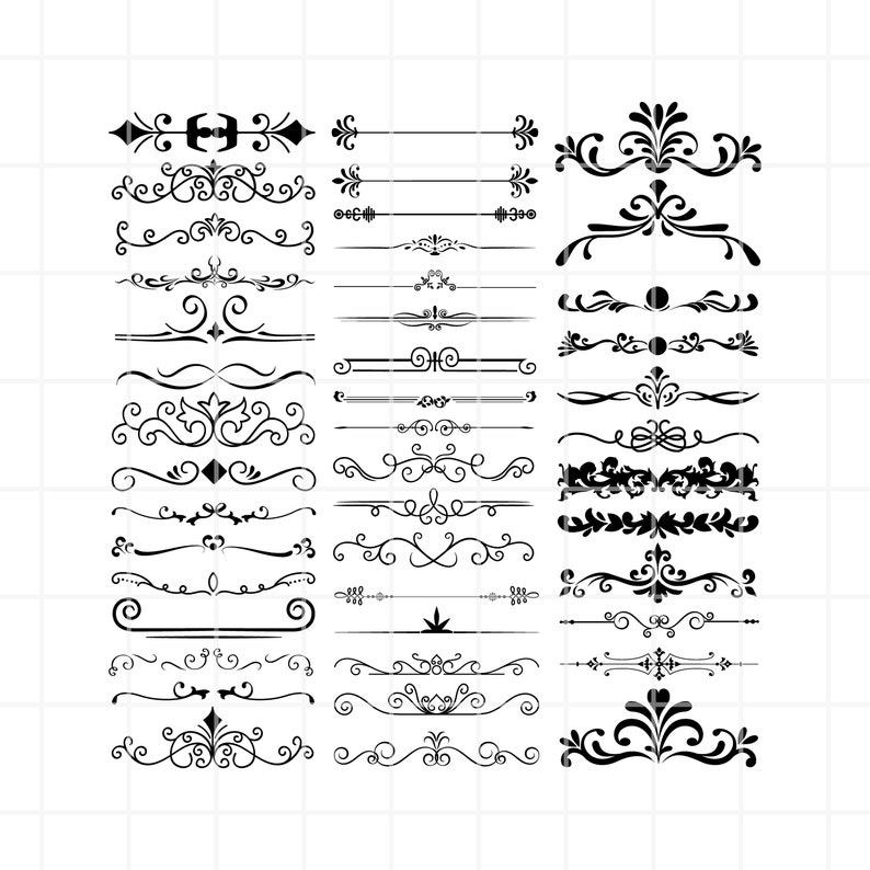 Ornate Borders SVG. Ornate Borders Png. Ornate Borders Cut File. Ornate ...
