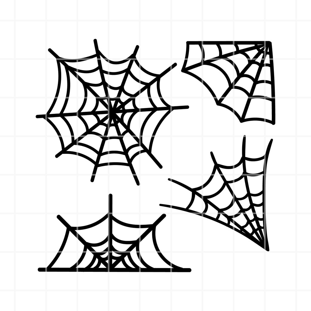 Spiderweb Clipart. Cobweb Svg Files. Spiders Cut File. Halloween ...