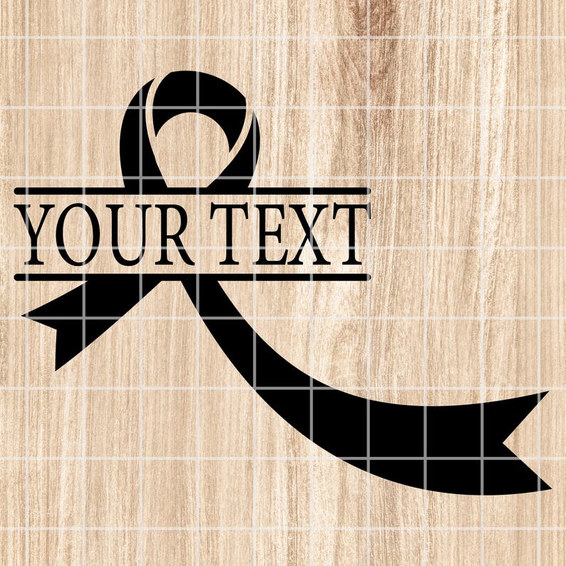 Awareness Ribbon Split Name Frame SVG, PNG, Cut File (digital Download ...