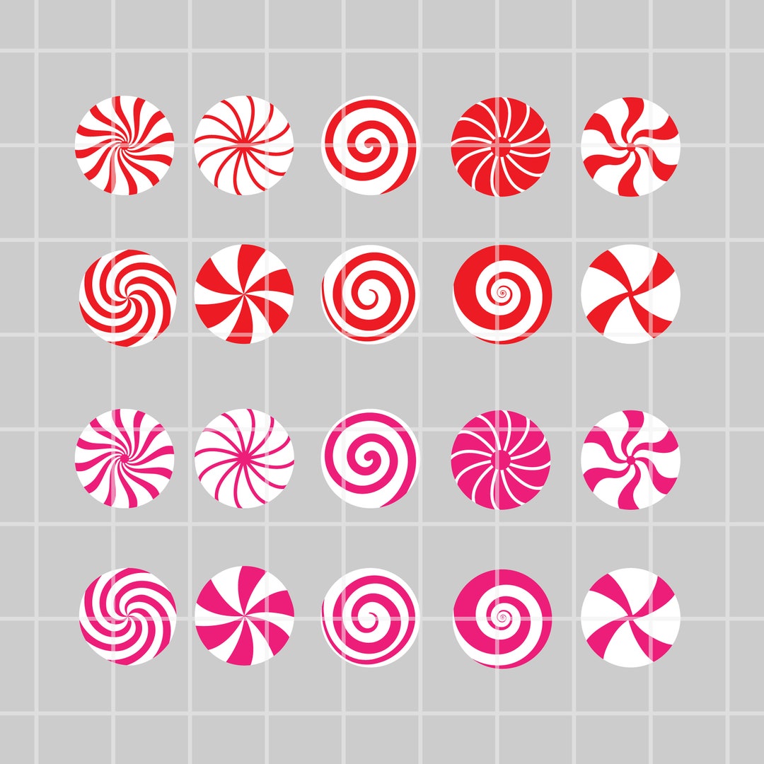Peppermint Candy SVG, Pink Peppermint Png, Red Peppermint Clipart ...