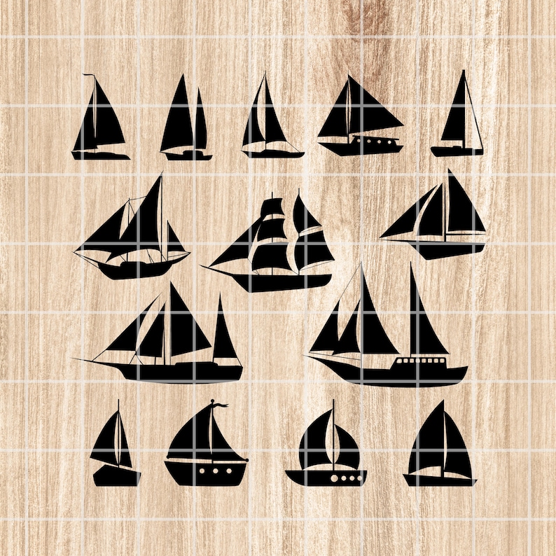 Sailboat SVG Bundle. Yacht Svg. Sailboat SVG. Yacht Clipart. Sailboat ...