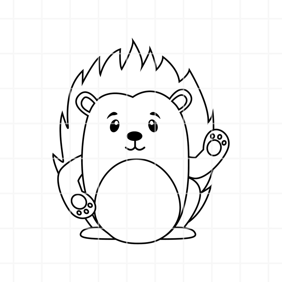 Hedgehog Outline SVG. Hedgehog Svg. Hedgehog Png. Hedgehog Cut File ...