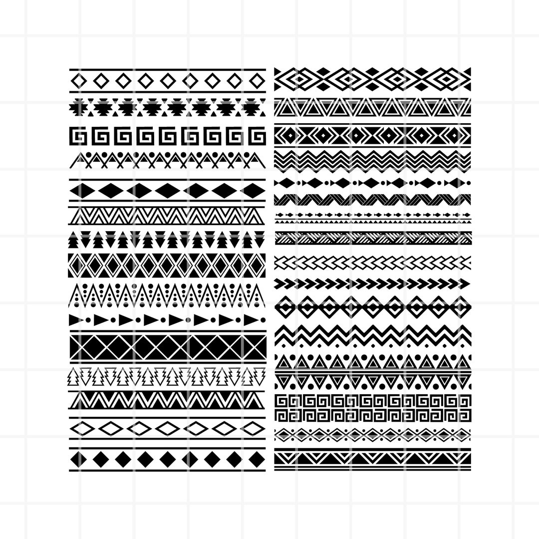 Aztec Pattern SVG. Border Svg. Aztec Pattern Png. Border Png. Aztec ...