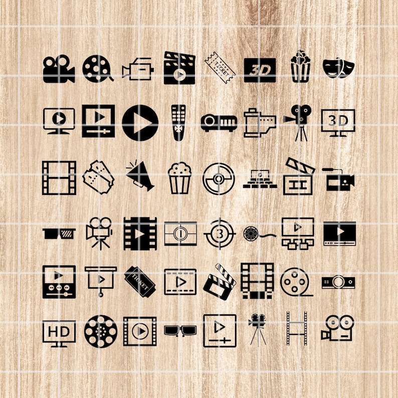 Cinema Svg. Movie Cut File. Film Clipart. Cinematography Cutting Set ...
