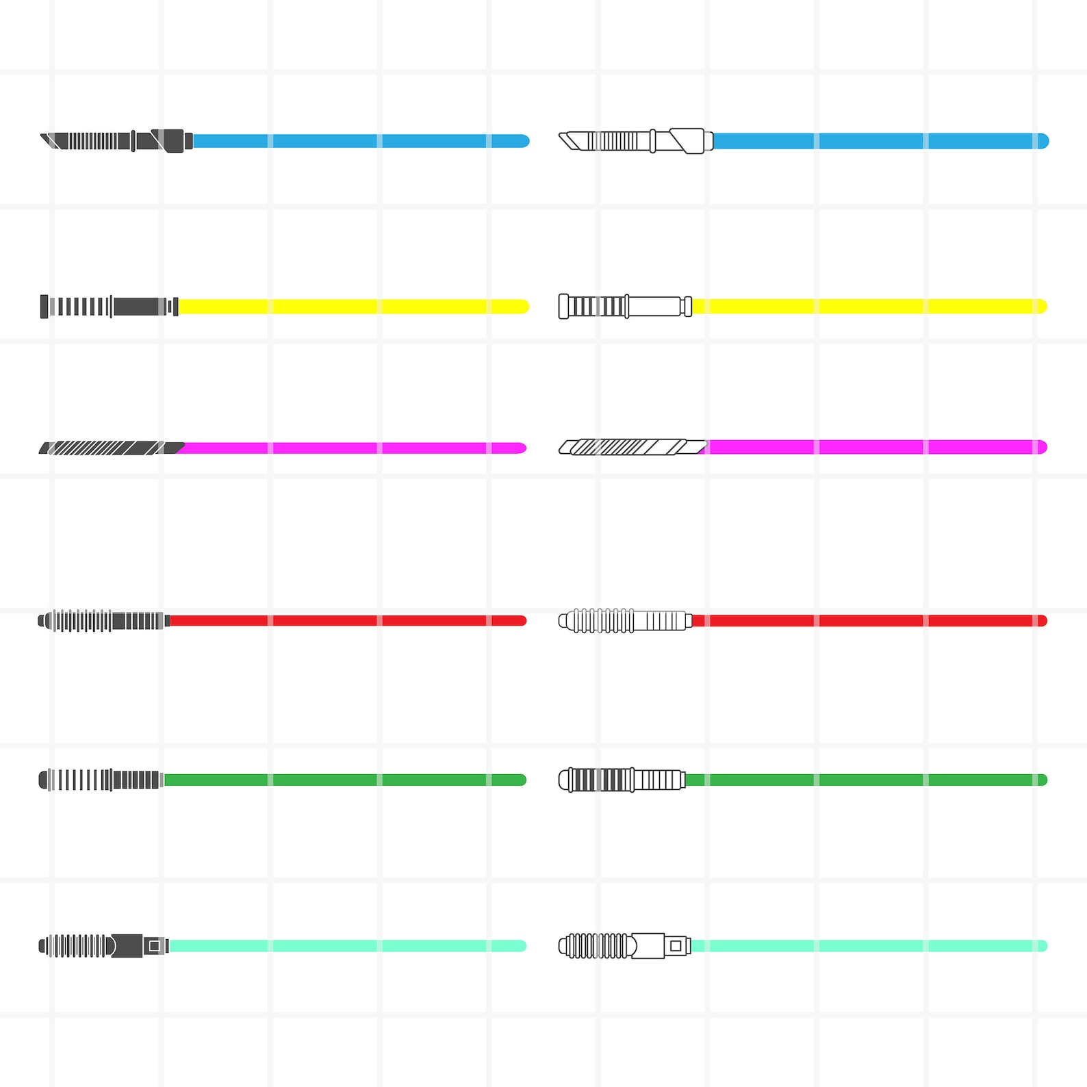 Lightsaber SVG. Lightsaber Png. Lightsaber Clipart. Lightsaber Cut File ...