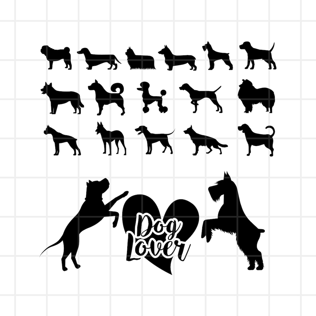 Perro Svg Símbolo Del Perro Imágenes Prediseñadas Para Perros Caniche Svg Labrador Terrier