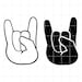Rock Hand Svg. Rock Hand Png. Rock Hand Clipart. Rock on Hand Svg. Rock ...