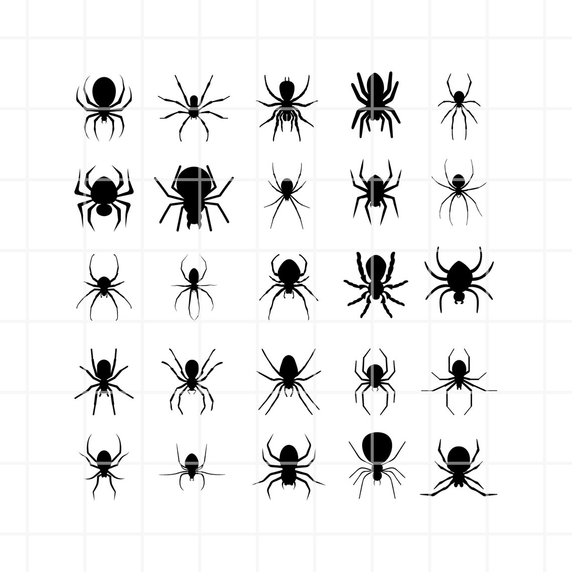 Spider Svg. Spider Cut File. Spider Clipart. Spider Cutting Set. Spider ...