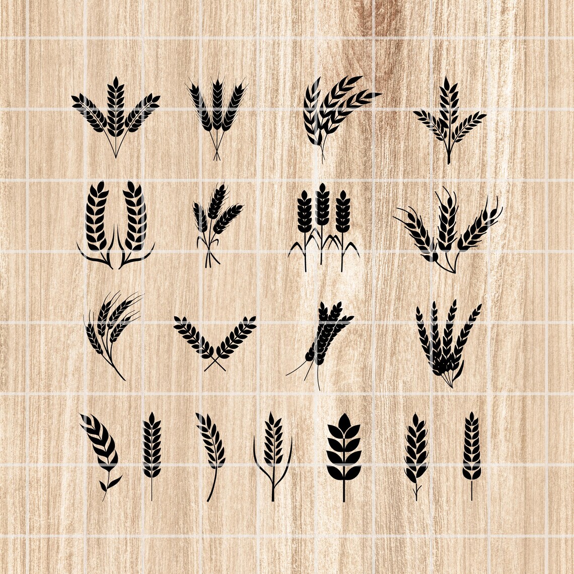 Wheat Harvest Clipart (svg, Png, Eps, Ai) – Vector Cut Files (digital ...
