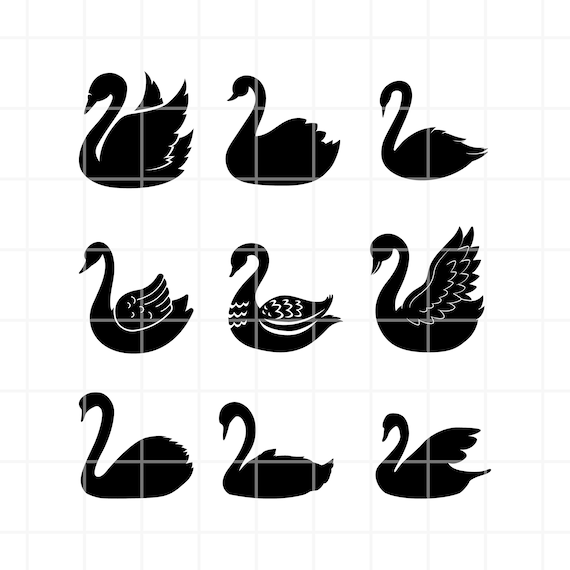 Schwan SVG. Schwan Clipart. Schwan geschnitten Dateisammlung. | Etsy