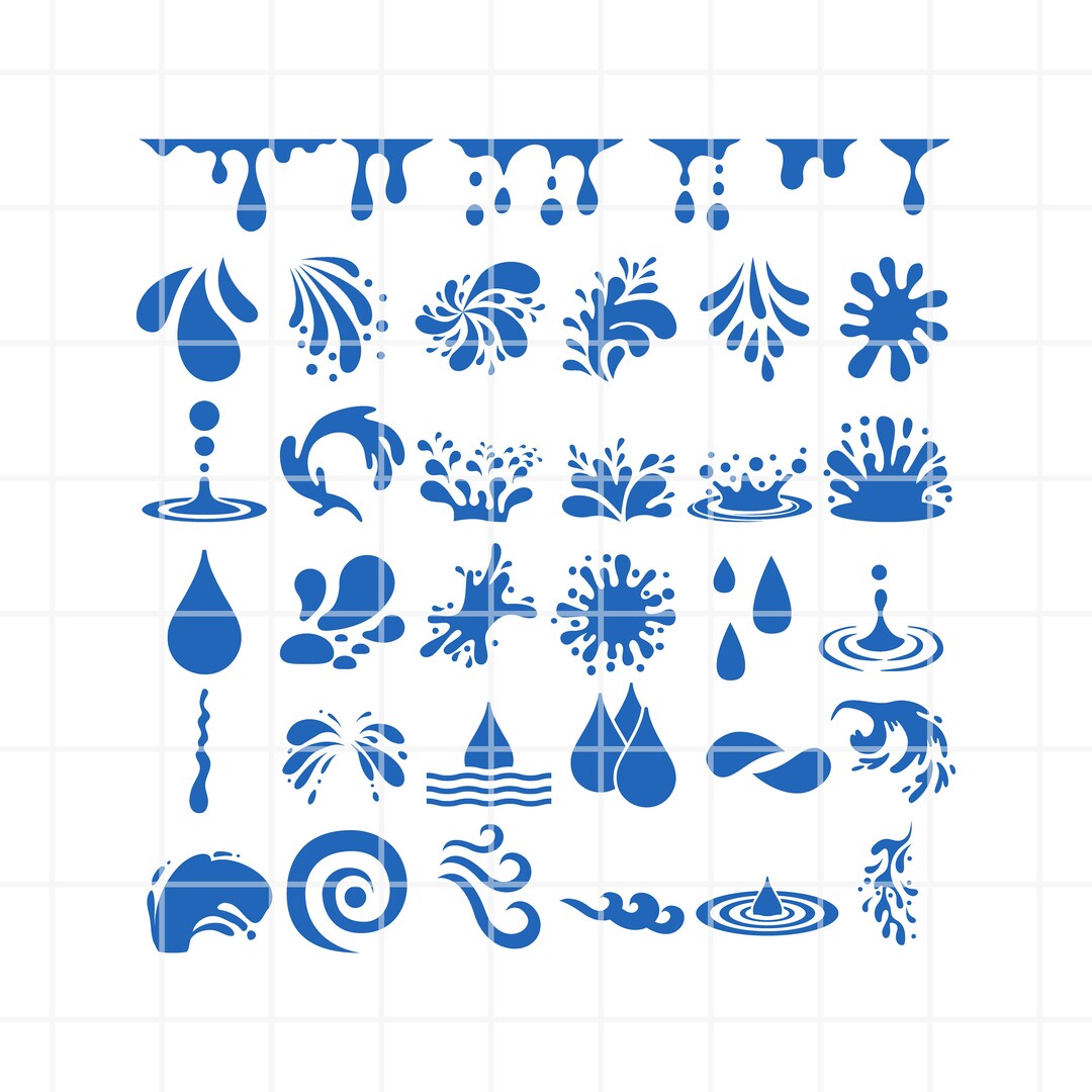 Water Drops SVG. Water Drops Png. Water Drops Cut File. Water Drops ...