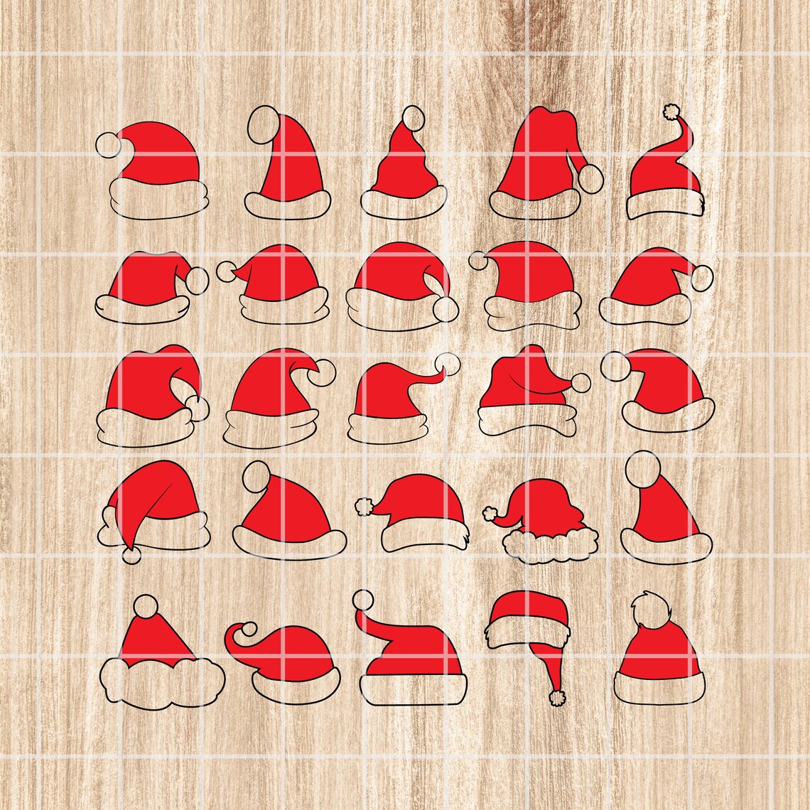 Santa Hat Svg. Christmas Hat Svg. Santa Hat Clipart. Christmas Svg ...