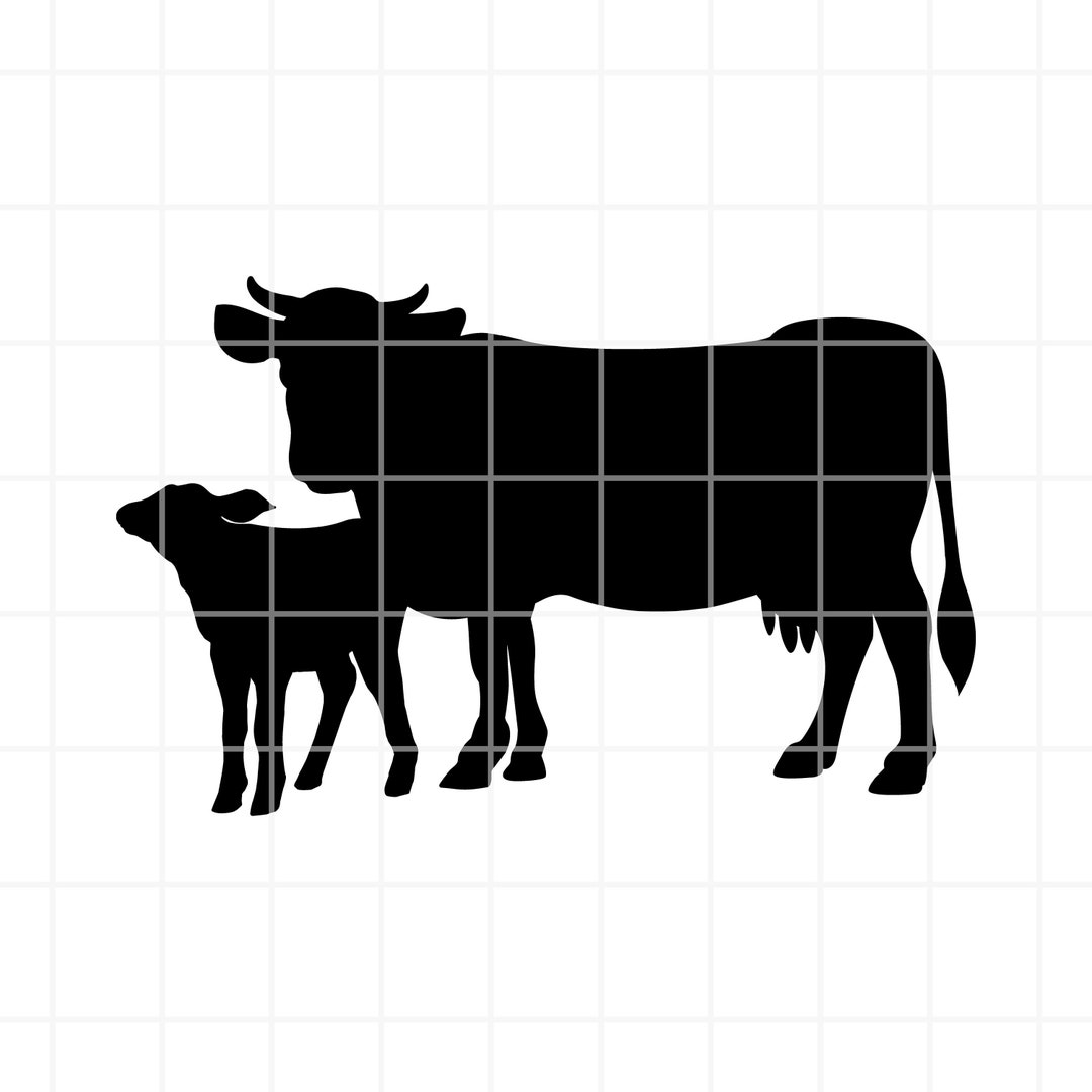 Cow and Calf SVG. Cow and Calf Png. Cow and Calf Clipart. Cow and Calf ...