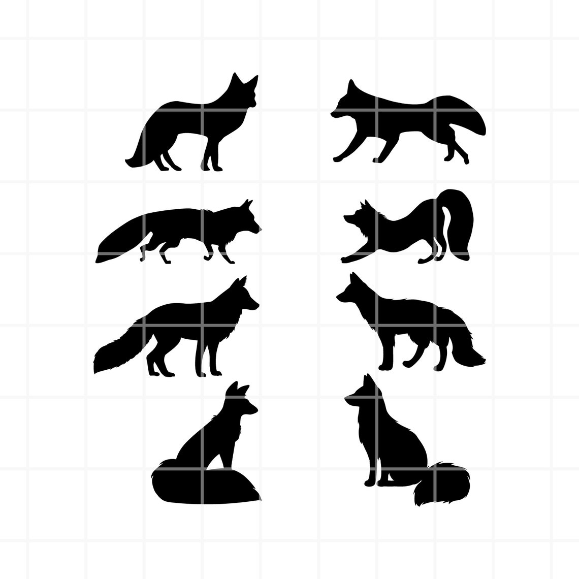 Fox Svg. Fox Clipart. Fox Cut File. Fox Cutting Set. Fox Clip | Etsy