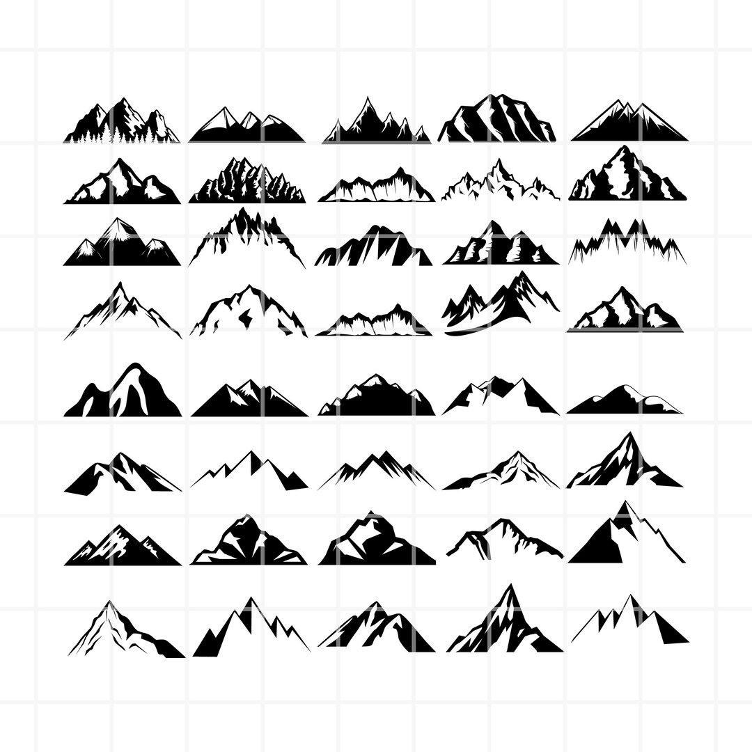Mountain SVG. Mountain Cut Files. Mountain Clipart. Mountain Cutting ...